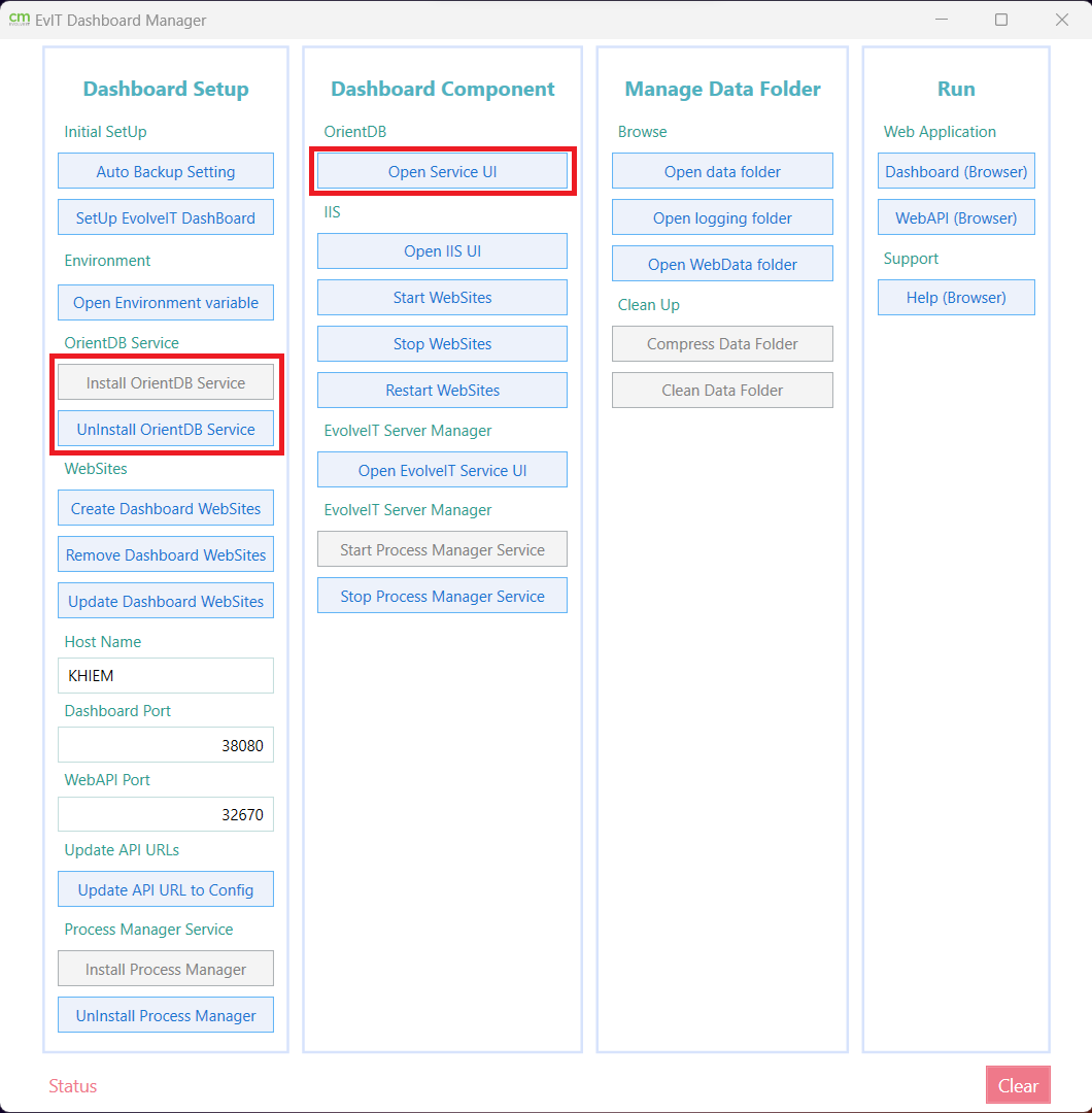 Dashboard Configuration Tool